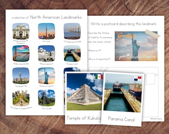 North America in a Nutshell Montessori Continent Study - Etsy