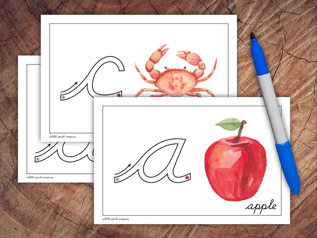 Cursive Primer Cards, Lowercase Edition - Etsy