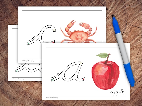 Cursive Primer Cards Lowercase Edition | Etsy UK