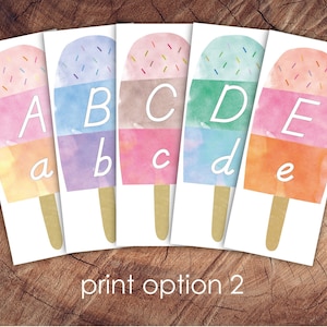 Summer Popsicles Numbers and Letters, Alphabet Matching, Number ...