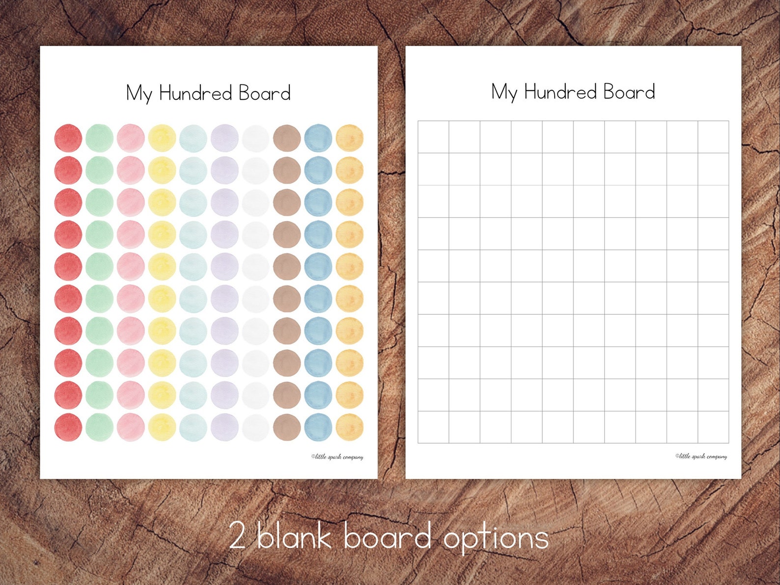 Printable Hundred Board, Montessori Preschool Math - Etsy