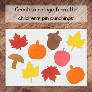Autumn Pin Punching Cards, Toddler Preschool Activity - Etsy