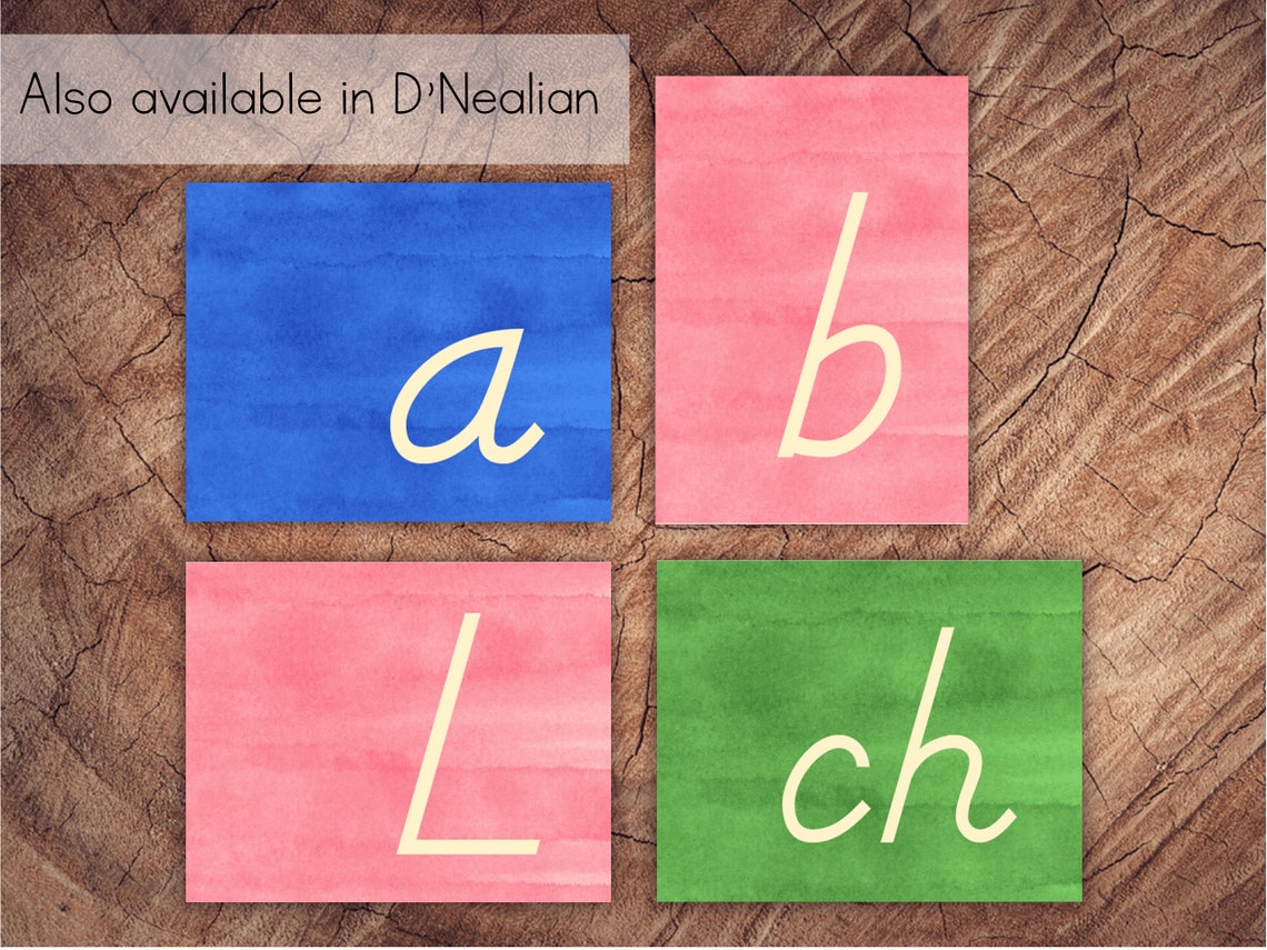 Cursive Printable Sandpaper Letters Montessori Letter - Etsy