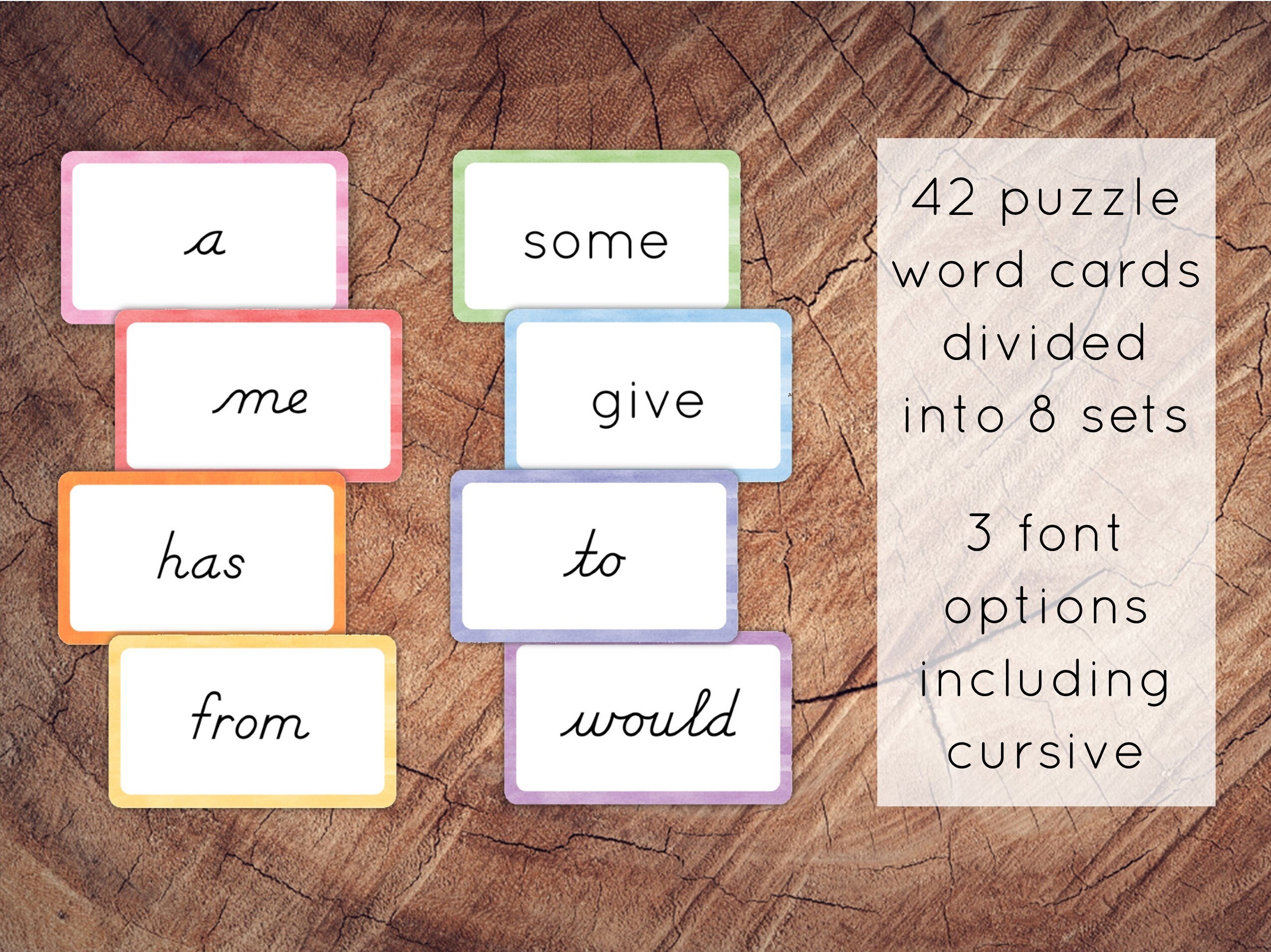 Montessori Puzzle Words Set Preschool Sight Words - Etsy