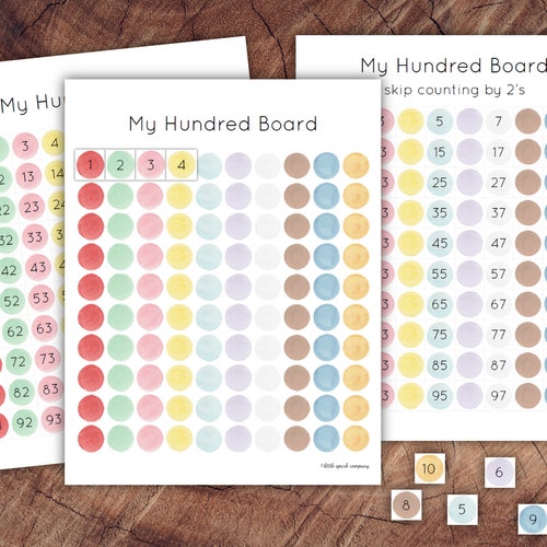 Printable Hundred Board Montessori Preschool Math | Etsy