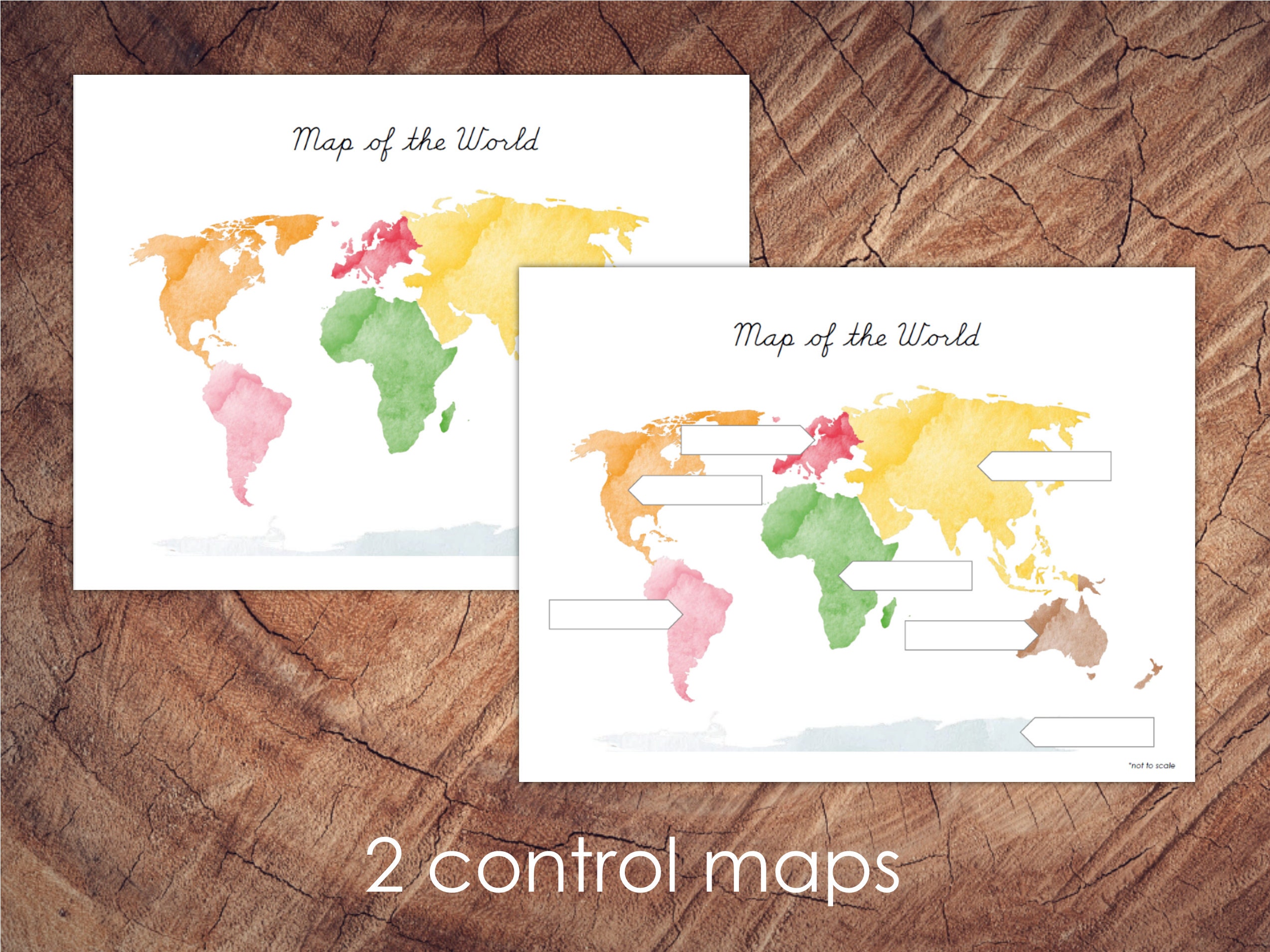 ENGLISH Continents of the World 3-part Card Set Montessori - Etsy