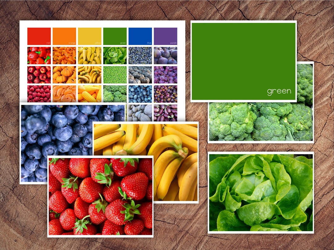 Produce Colour Sorting Cards, Toddler Preschool Colour Sorting - Etsy