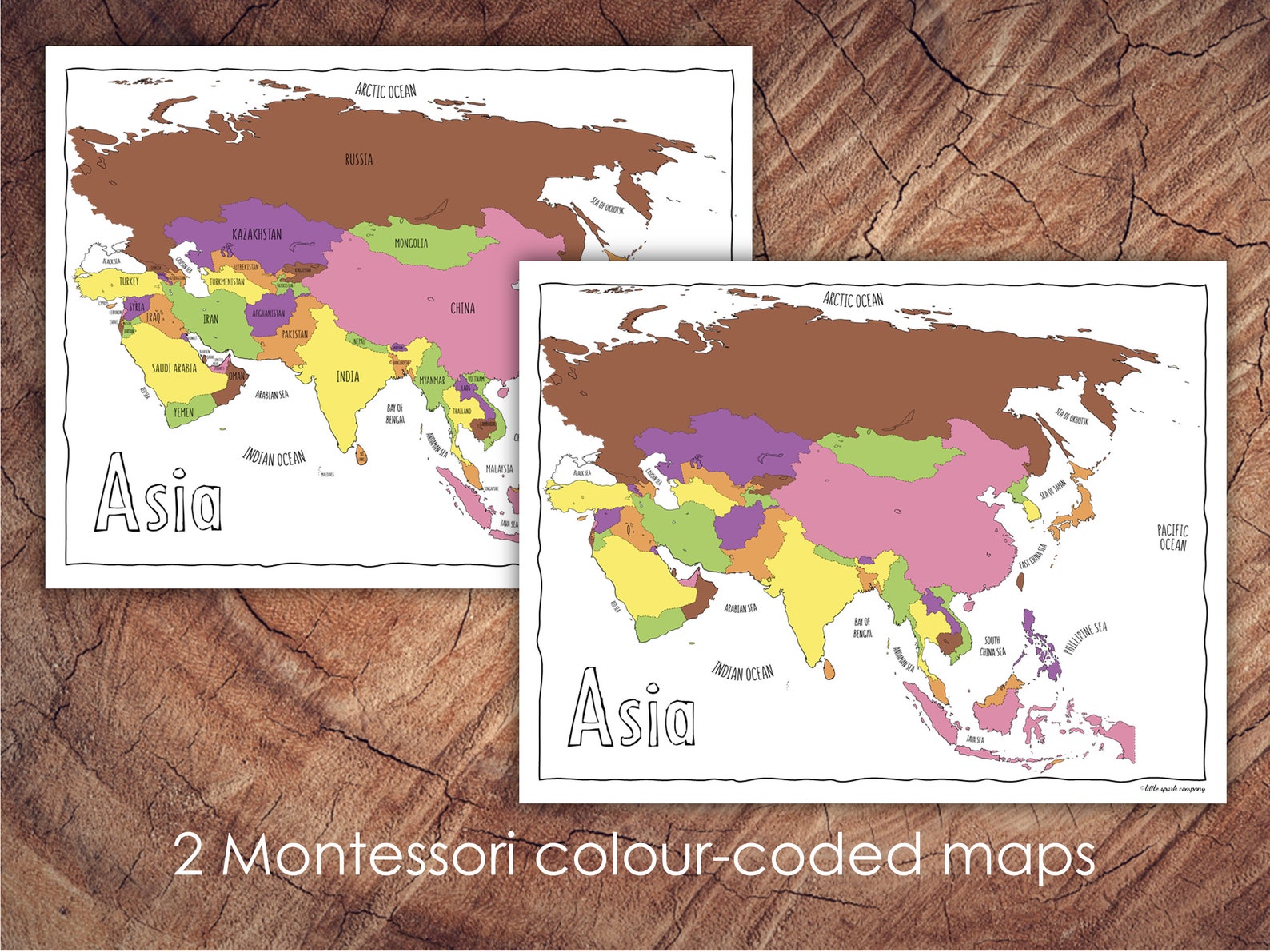 Asia Montessori Puzzle Map Control Sheets DIGITAL DOWNLOAD - Etsy