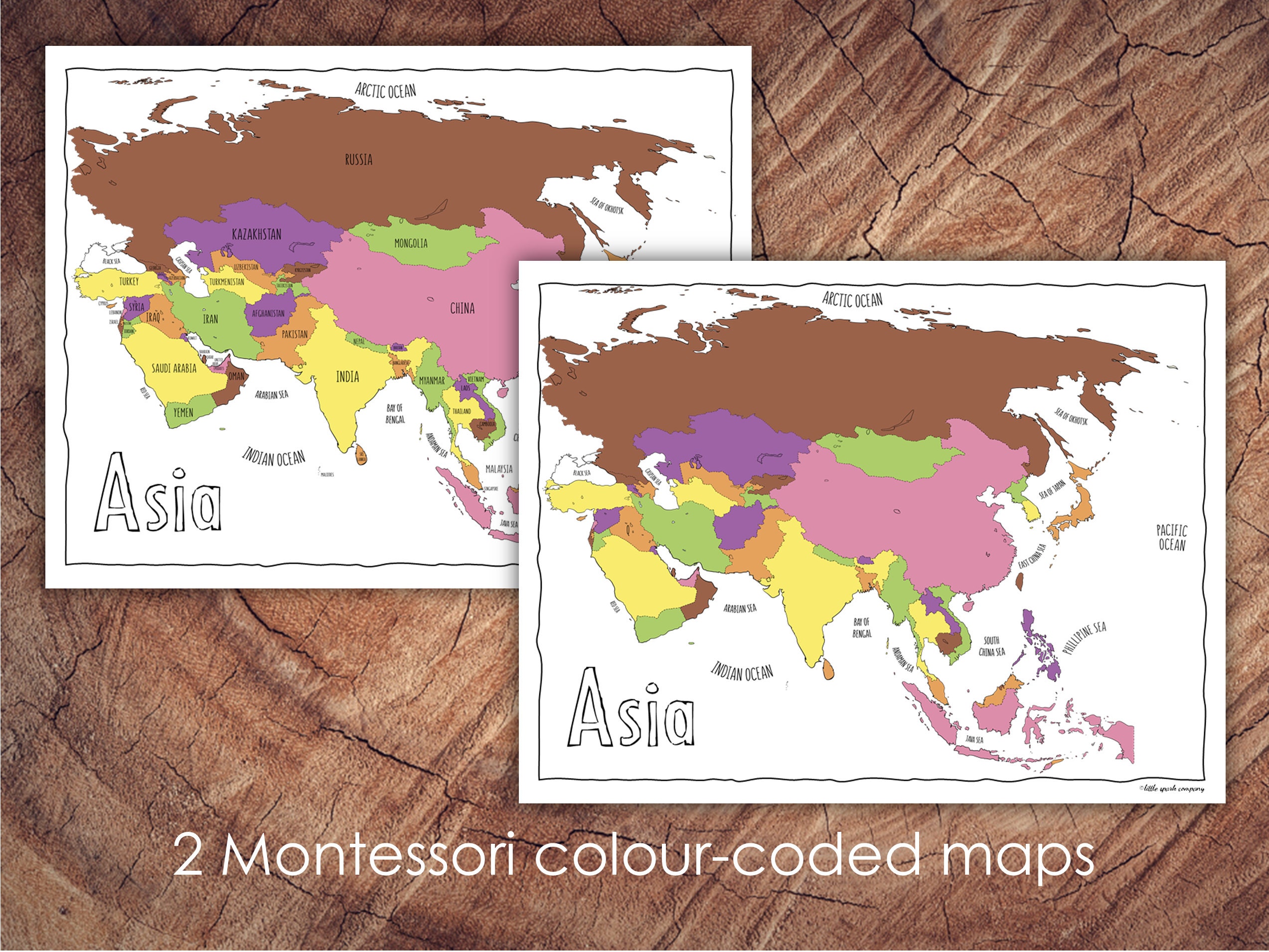 Asia Montessori Puzzle Map Control Sheets DIGITAL DOWNLOAD - Etsy UK
