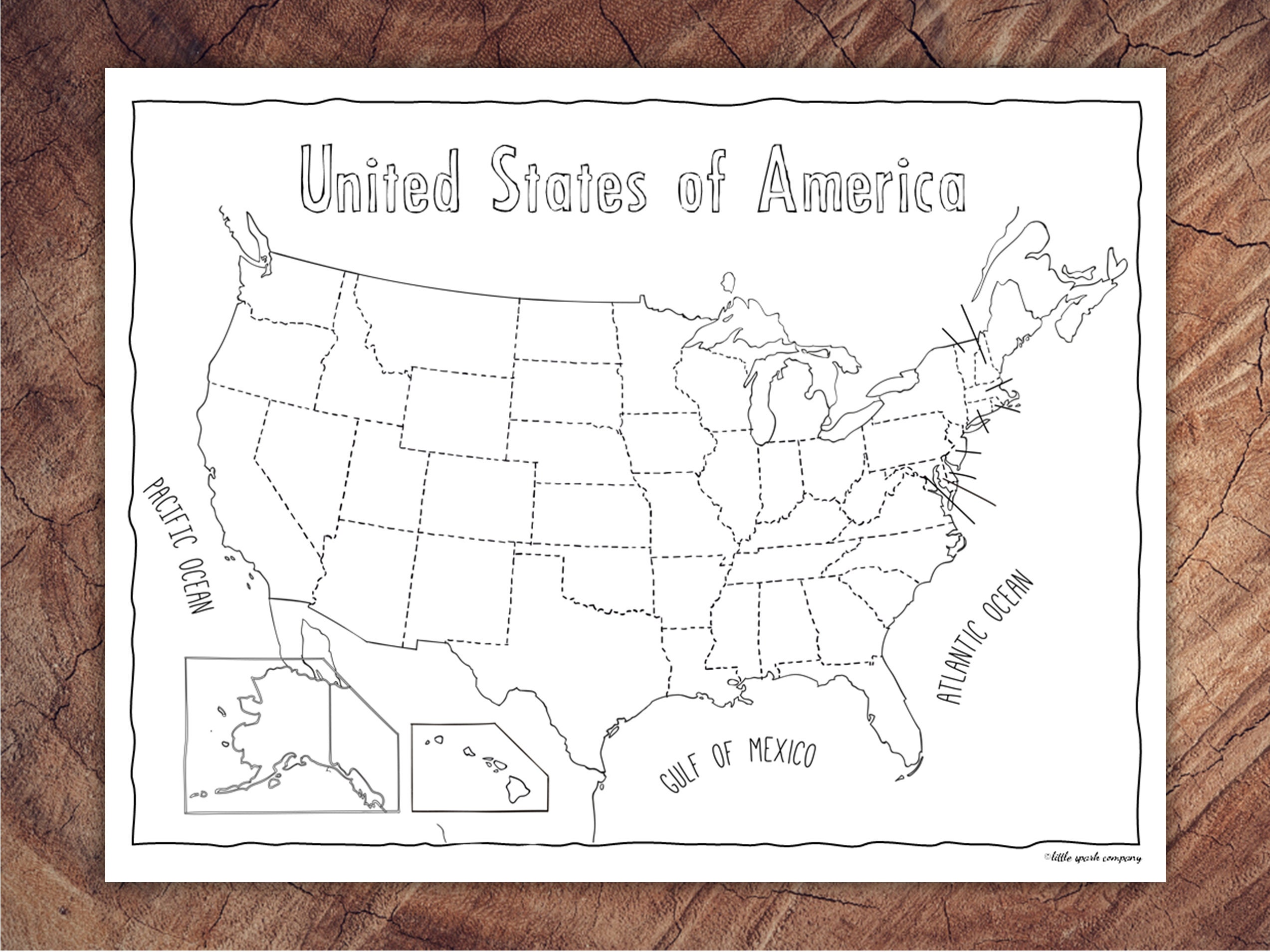 United States of America Montessori Puzzle Map Control Sheets - DIGITAL ...