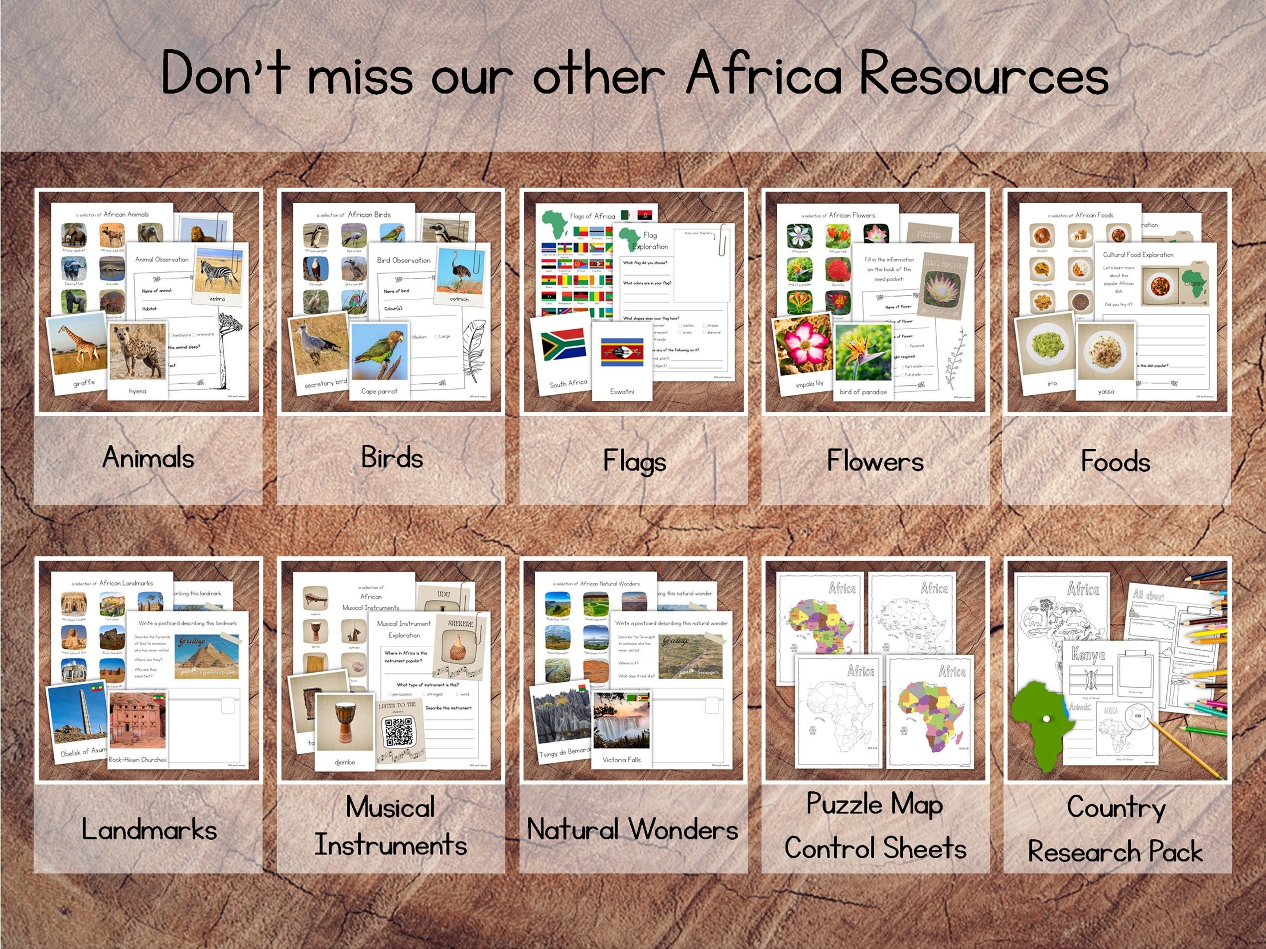 African Foods Pack With Extension - Etsy Canada