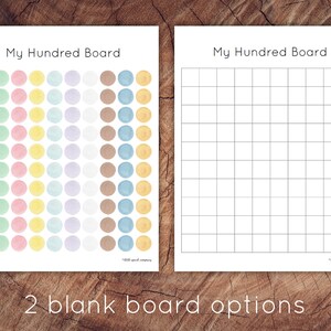 Printable Hundred Board Montessori Preschool Math | Etsy