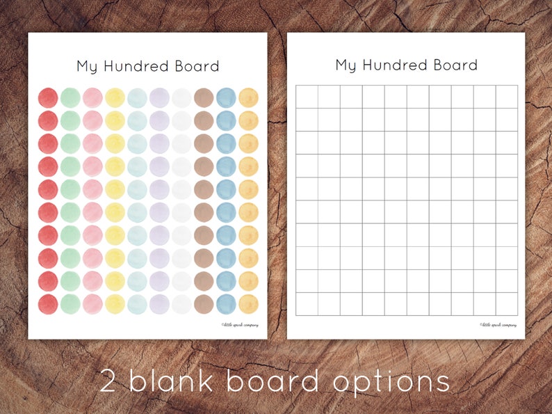 Printable Hundred Board Montessori Preschool Math | Etsy