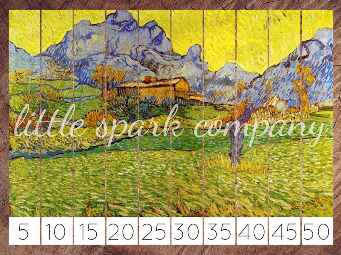 Skip Counting With Van Gogh Preschool Skip Counting Puzzles | Etsy