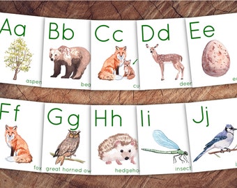 Woodland Alphabet | Etsy