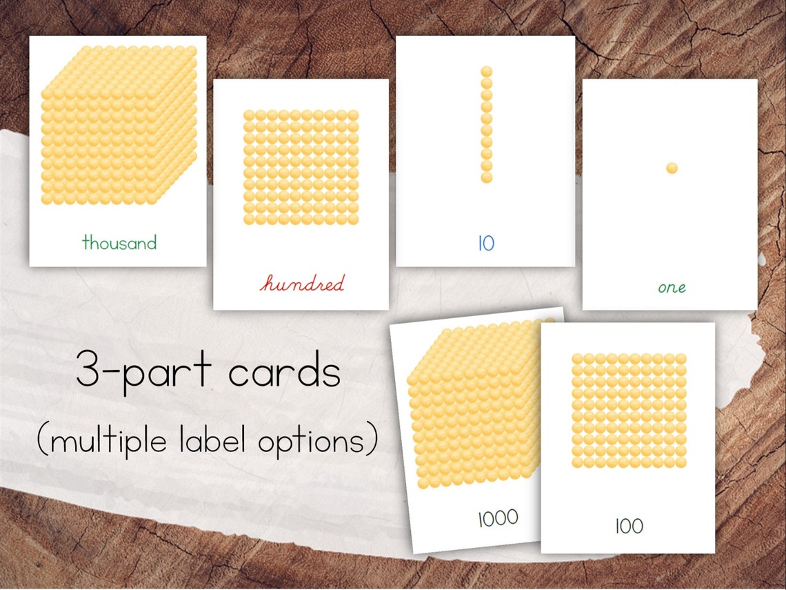 Montessori Golden Beads Bundle Printable Math Resource - Etsy