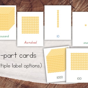 Montessori Golden Beads Bundle, Printable Math Resource - Etsy
