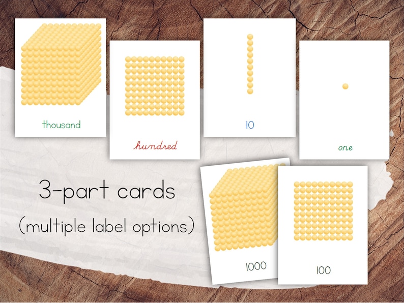 Montessori Golden Beads Bundle Printable Math Resource - Etsy