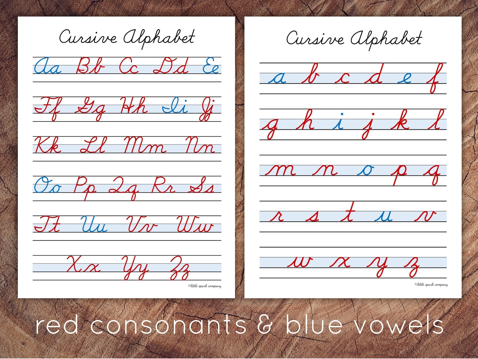 Cursive Handwriting Poster Set Montessori Cursive - Etsy