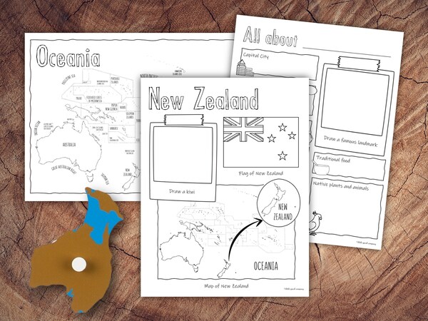 World Continents Dot Marker Worksheets montessori Geography Printable ...