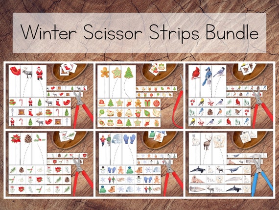 Winter Scissor Strips Bundle Cutting Strips Preschool - Etsy