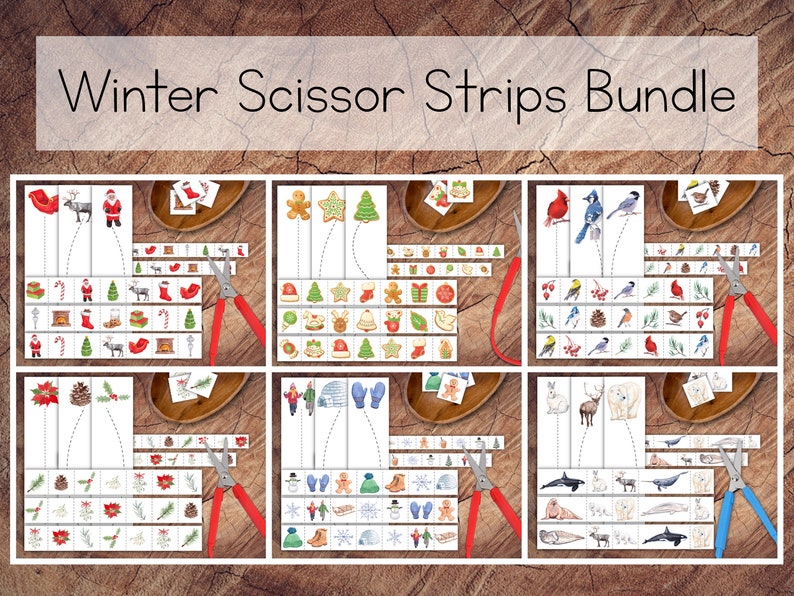 Winter Scissor Strips Bundle Cutting Strips Preschool - Etsy