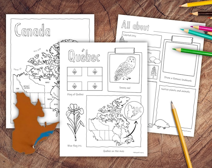 Canada Printable Map - Kids Learning Puzzle - Busy Book Binder Activity ...