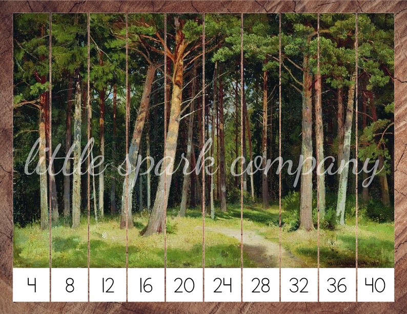 Skip Counting Through the Forest With Shishkin Preschool Skip - Etsy