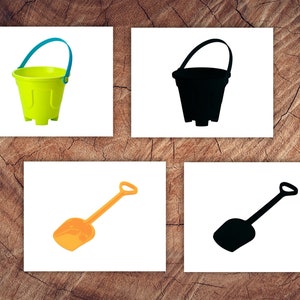 Summer Picture Matching Cards, Silhouette Matching, Toddler Preschool ...