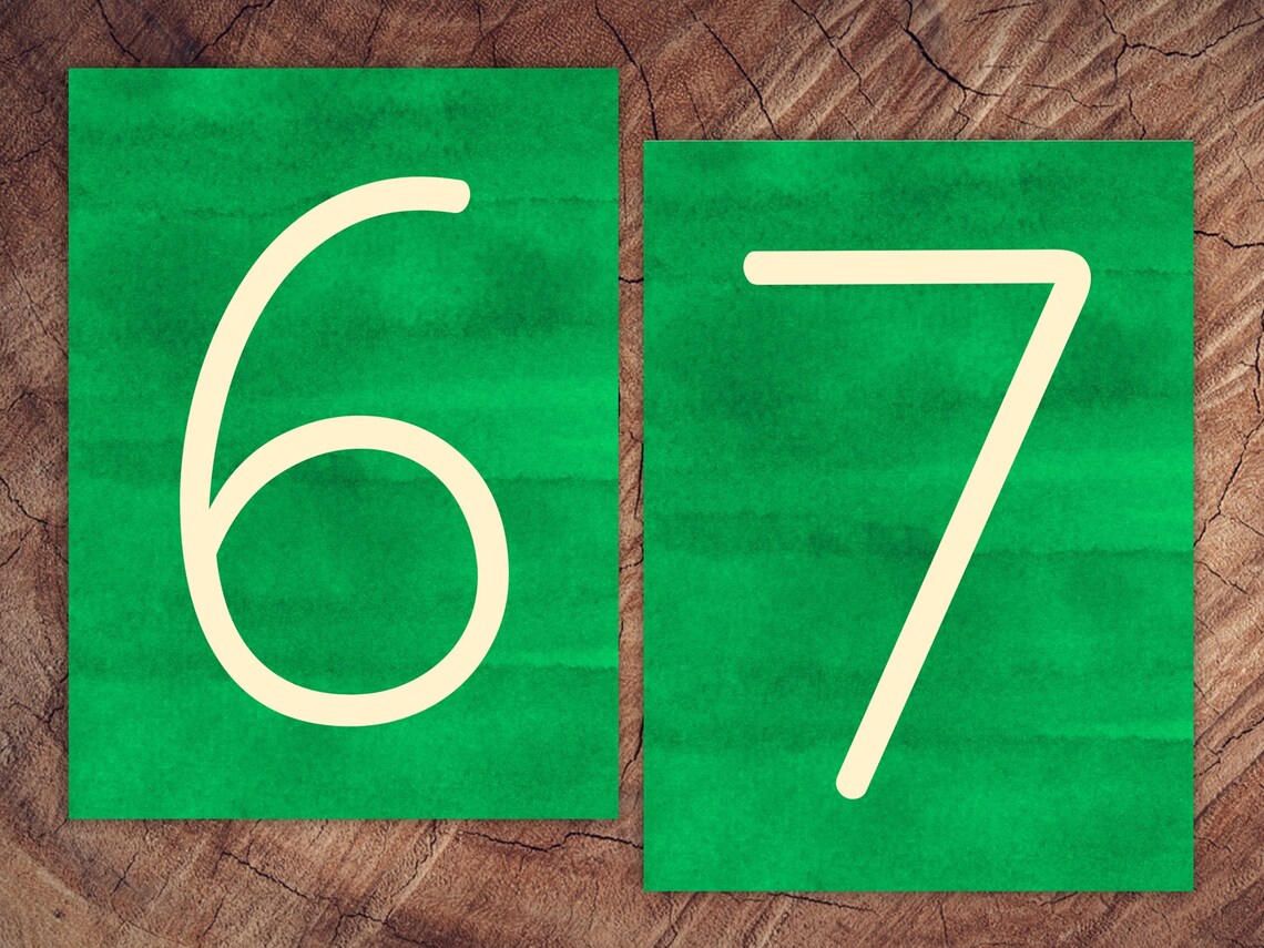 Printable Sandpaper Numerals Montessori Number Recognition - Etsy