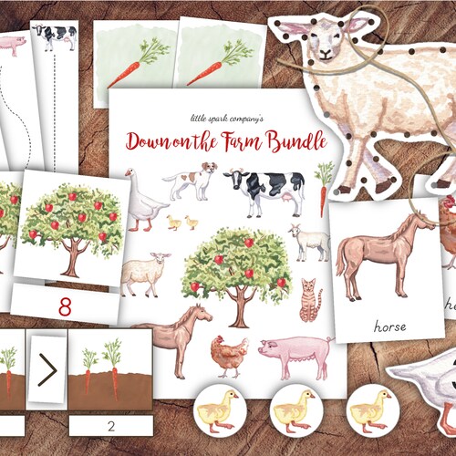 FARM ANIMALS FRENCH Edition 22 French and 22 English | Etsy