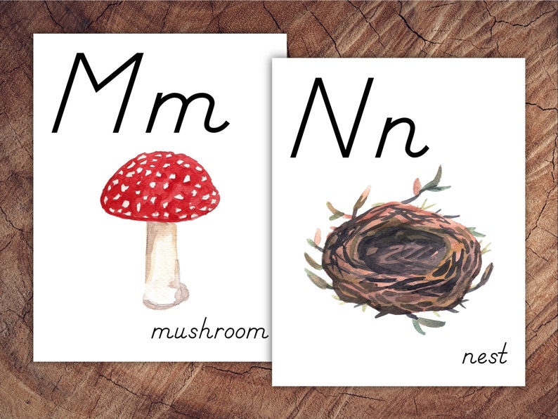 Alphabet Posters D'nealian-style Font Large Format for - Etsy