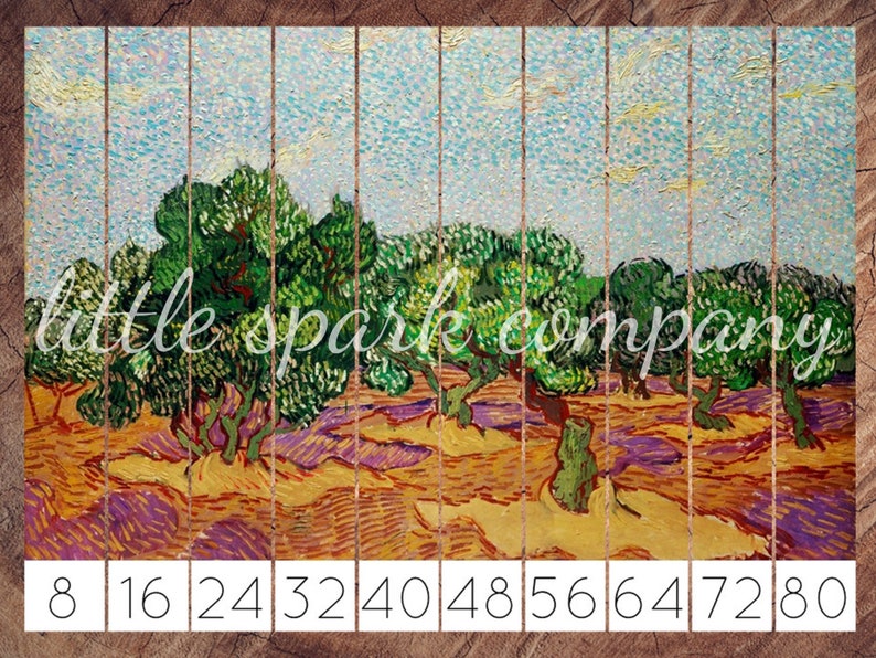 Skip Counting With Van Gogh Preschool Skip Counting Puzzles | Etsy