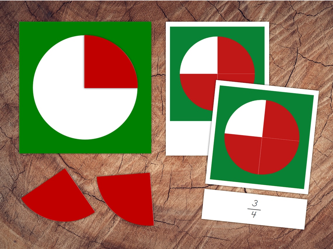 Introduction to Fractions, Montessori Circle Fractions, Preschool Math ...