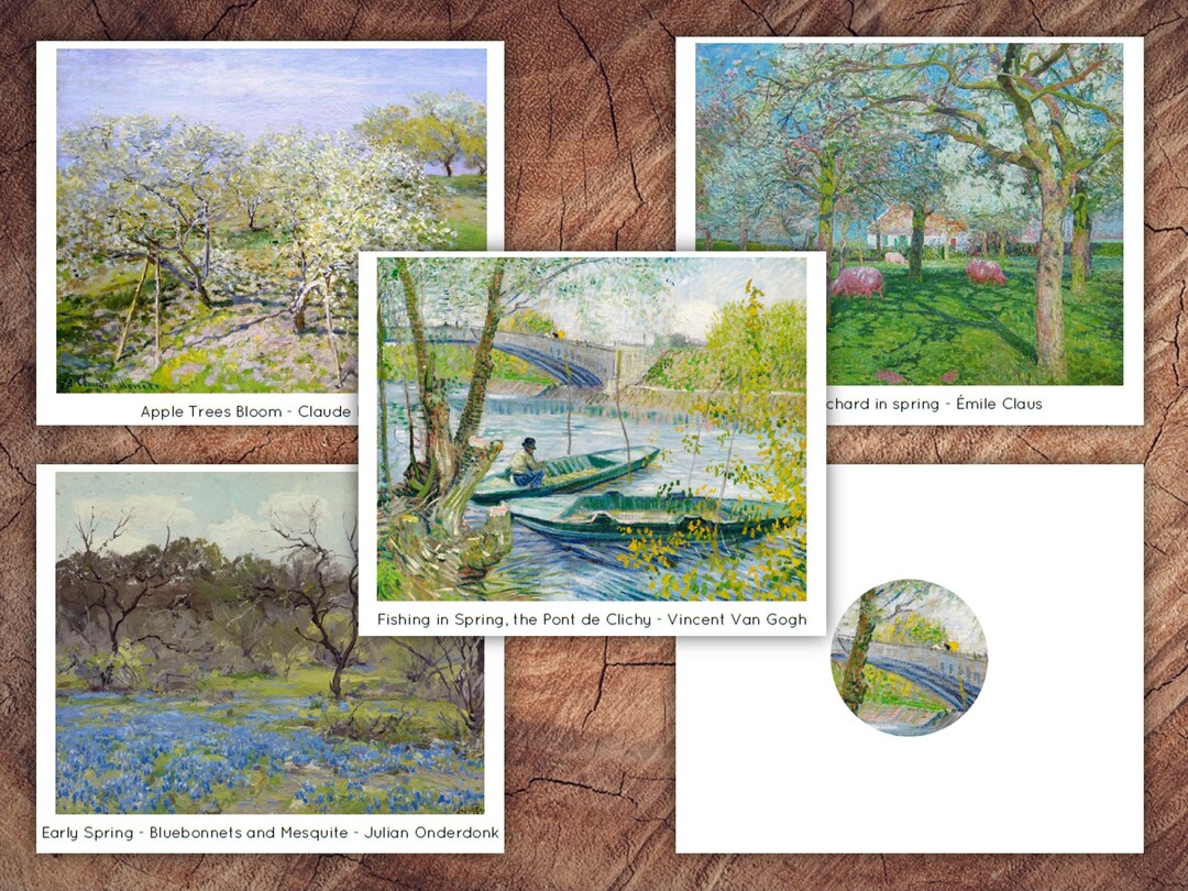 Spring Art Cards, Set 1, Preschool Matching, Art Appreciation - Etsy