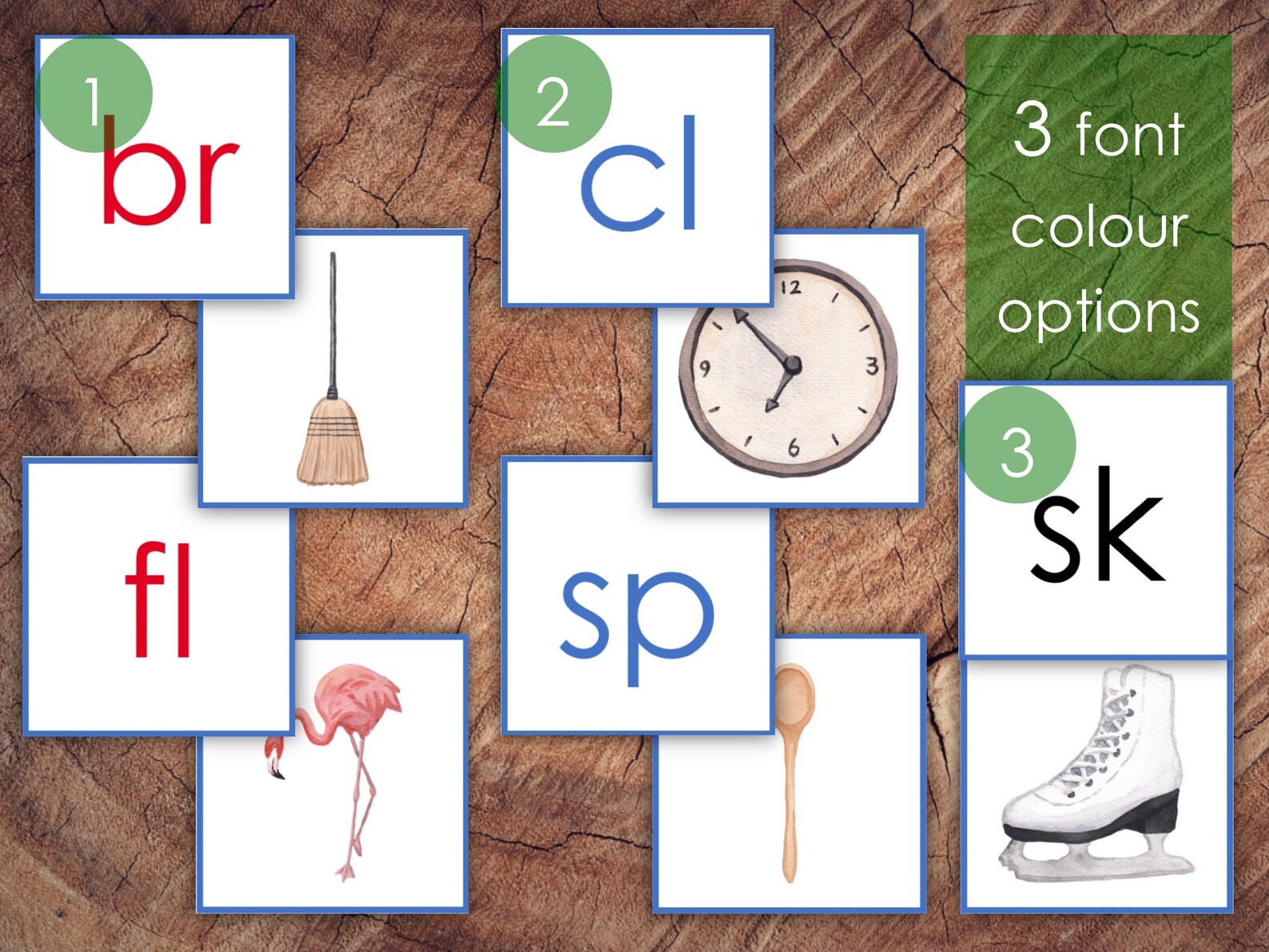 Preschool Consonant Blends Picture Matching Cards - Etsy