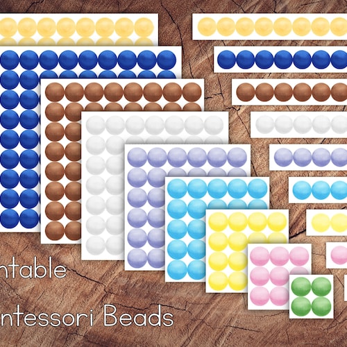 Montessori Coloured Beads Printable Math Resource - Etsy
