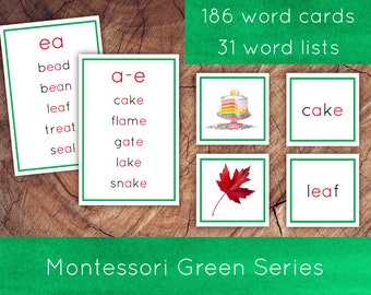 Montessori Blue Series Language Cards Learn to Read | Etsy