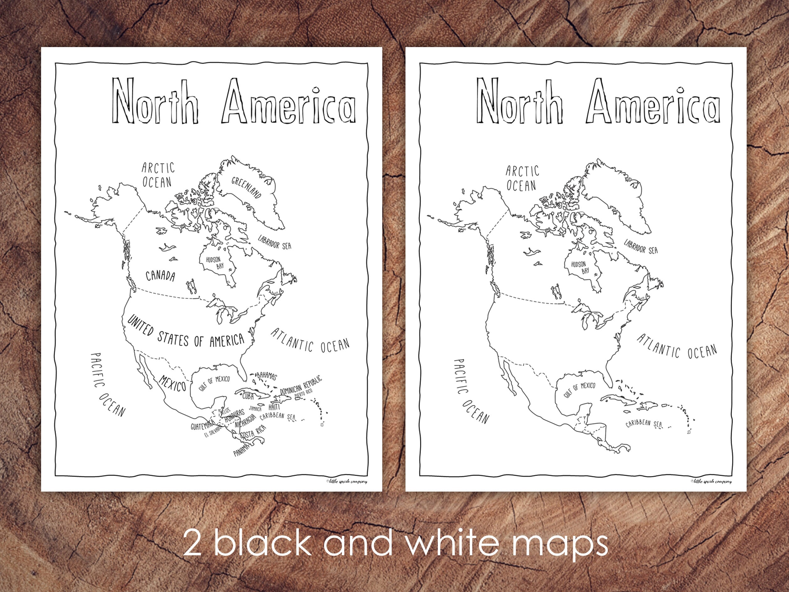 North America Montessori Puzzle Map Control Sheets DIGITAL - Etsy