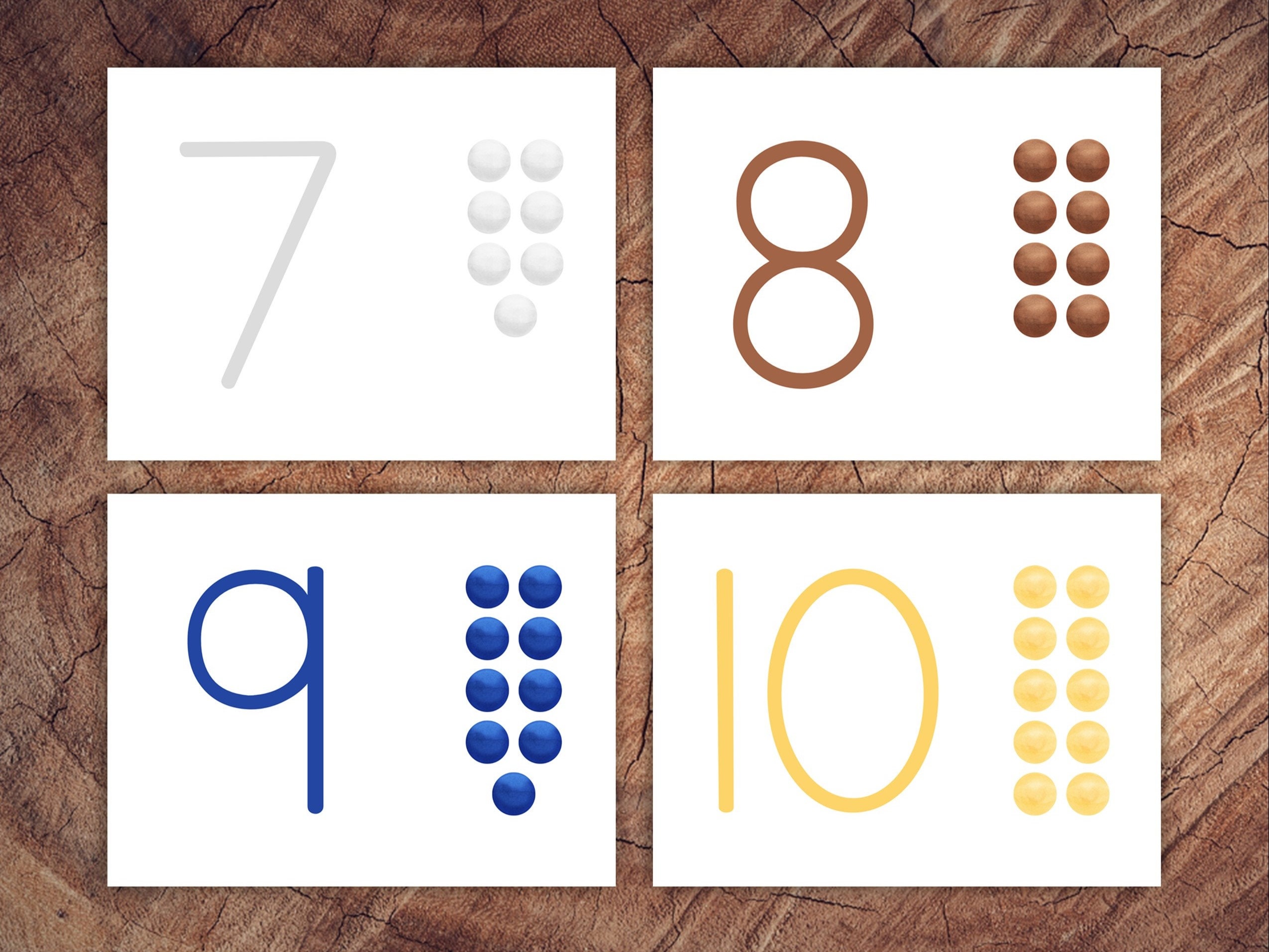 Preschool Numbers 1-10 Poster and Cards - Etsy