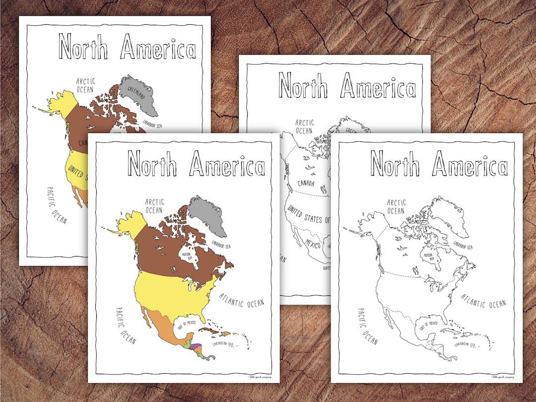 North America Montessori Puzzle Map Control Sheets - DIGITAL DOWNLOAD ...