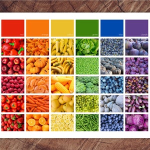 Produce Colour Sorting Cards, Toddler Preschool Colour Sorting - Etsy