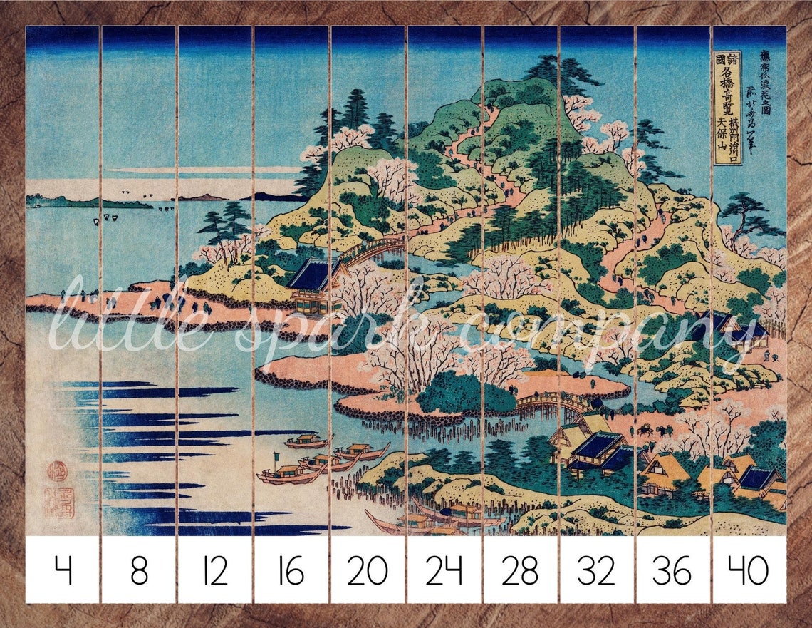Skip Counting With Hokusai Preschool Skip Counting Puzzles - Etsy