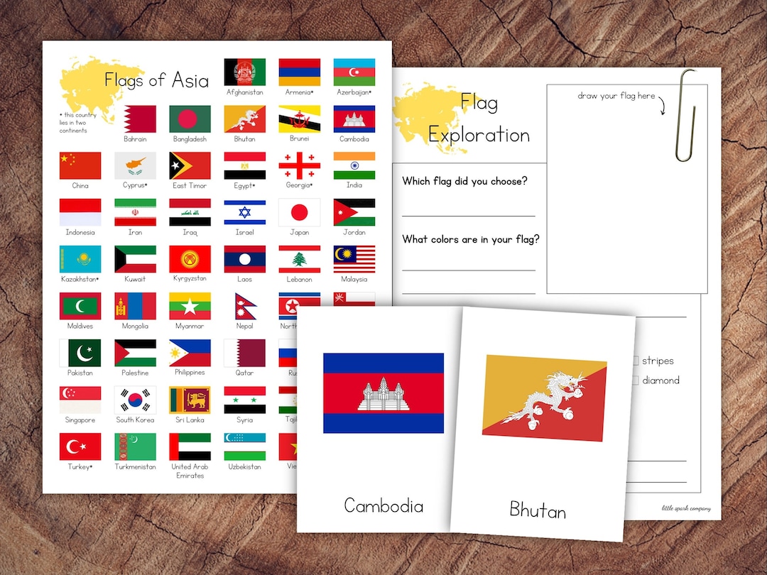 Asian Flags Pack With Extension - Etsy