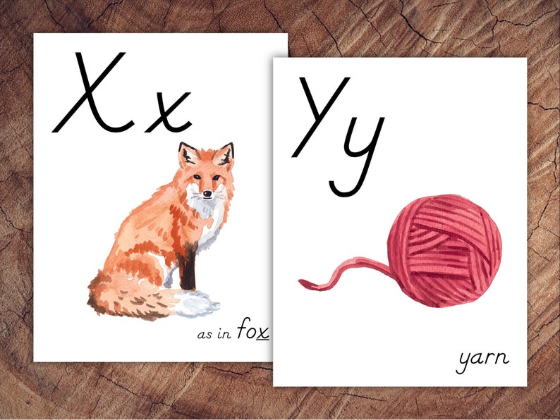 Alphabet Posters D'nealian-style Font Large Format for - Etsy