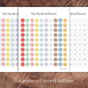 Printable Hundred Board, Montessori Preschool Math - Etsy