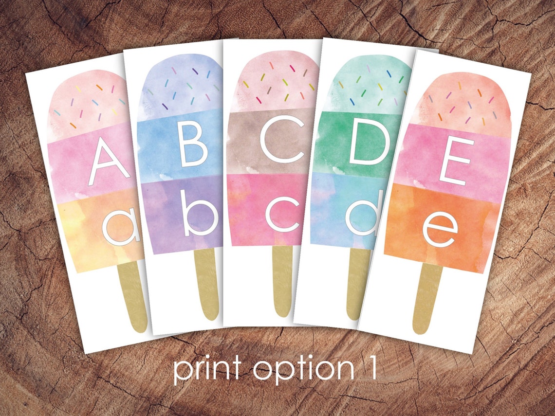 Summer Popsicles Numbers and Letters Alphabet Matching - Etsy Canada