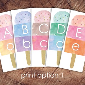 Summer Popsicles Numbers and Letters, Alphabet Matching, Number ...