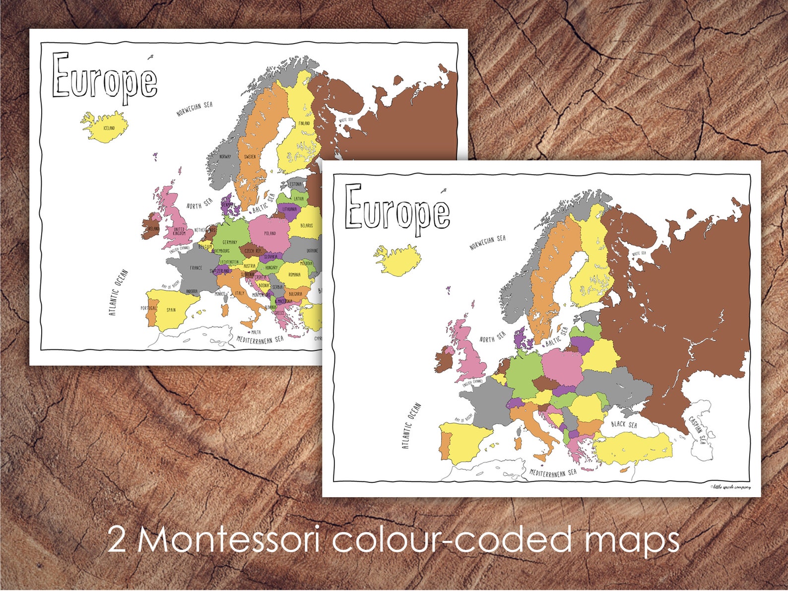 Europe Montessori Puzzle Map Control Sheets DIGITAL DOWNLOAD - Etsy