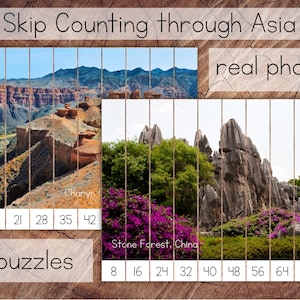Skip Counting Through Asia, Preschool Skip Counting Puzzles - Etsy